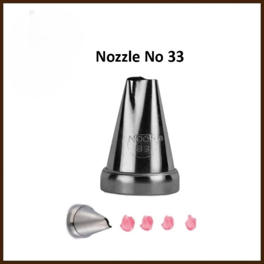 Noor Icing Nozzle | Scroll No. 33 – Stainless Steel Decorating Tip — Esslly